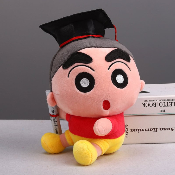 Shin Chan Graduation Soft Stuffed Plush 20cm 7.87inches | PlushZania