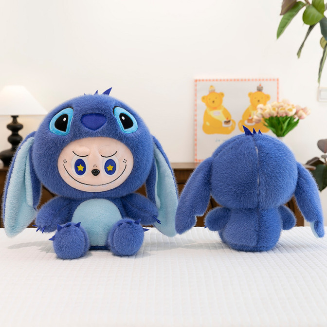 Labubu in Stitch Costume Soft Stuffed Plush Multiple Sizes | PlushZania