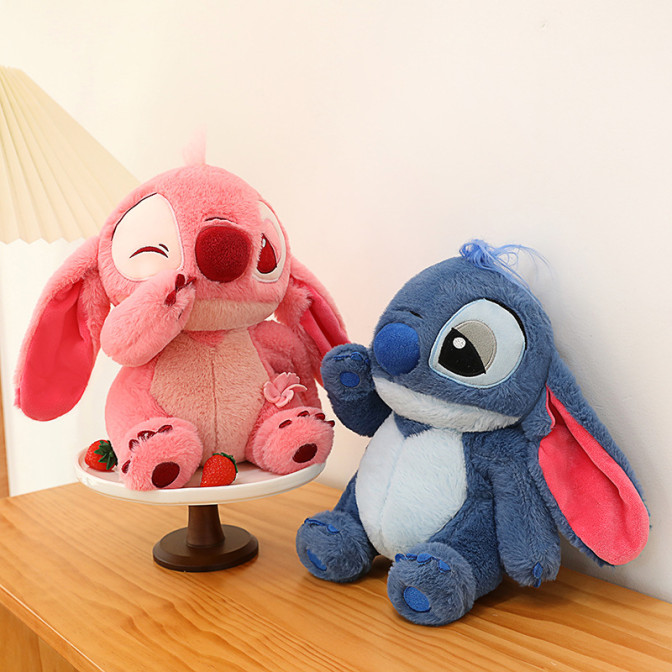 Disney Stitch Poking Face Blue Soft Stuffed Plush Multiple Sizes ...