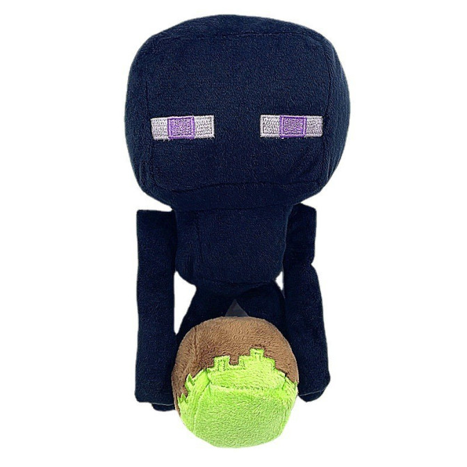 Minecraft Enderman With Grass Block Plush Toy | PlushZania
