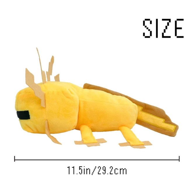 Minecraft Yellow Axolotl Plush Toy | PlushZania