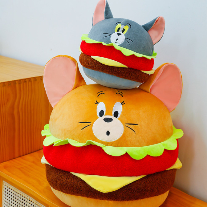 Tom & Jerry Hamburger Jerry Soft Stuffed Plush Multiple Sizes | PlushZania