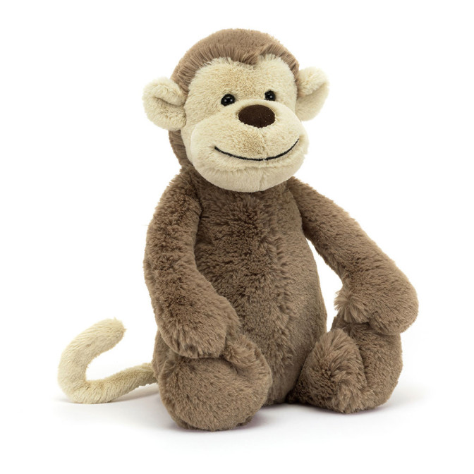 Jellycat Bashful Monkey Soft Stuffed Plush 31cm 12.2inches | PlushZania