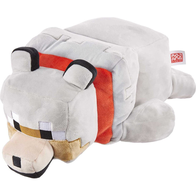 Wolf Lying From Minecraft Plush Toy | PlushZania