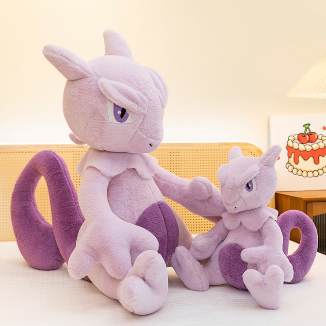 Mewtwo from Pokemon Soft Stuffed Plush Multiple Sizes | PlushZania