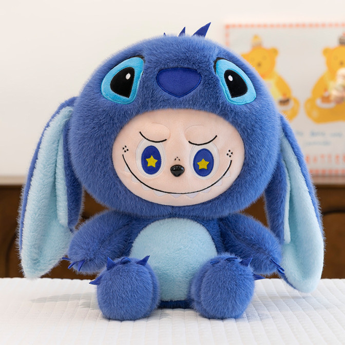 Labubu in Stitch Costume Soft Stuffed Plush Multiple Sizes | PlushZania